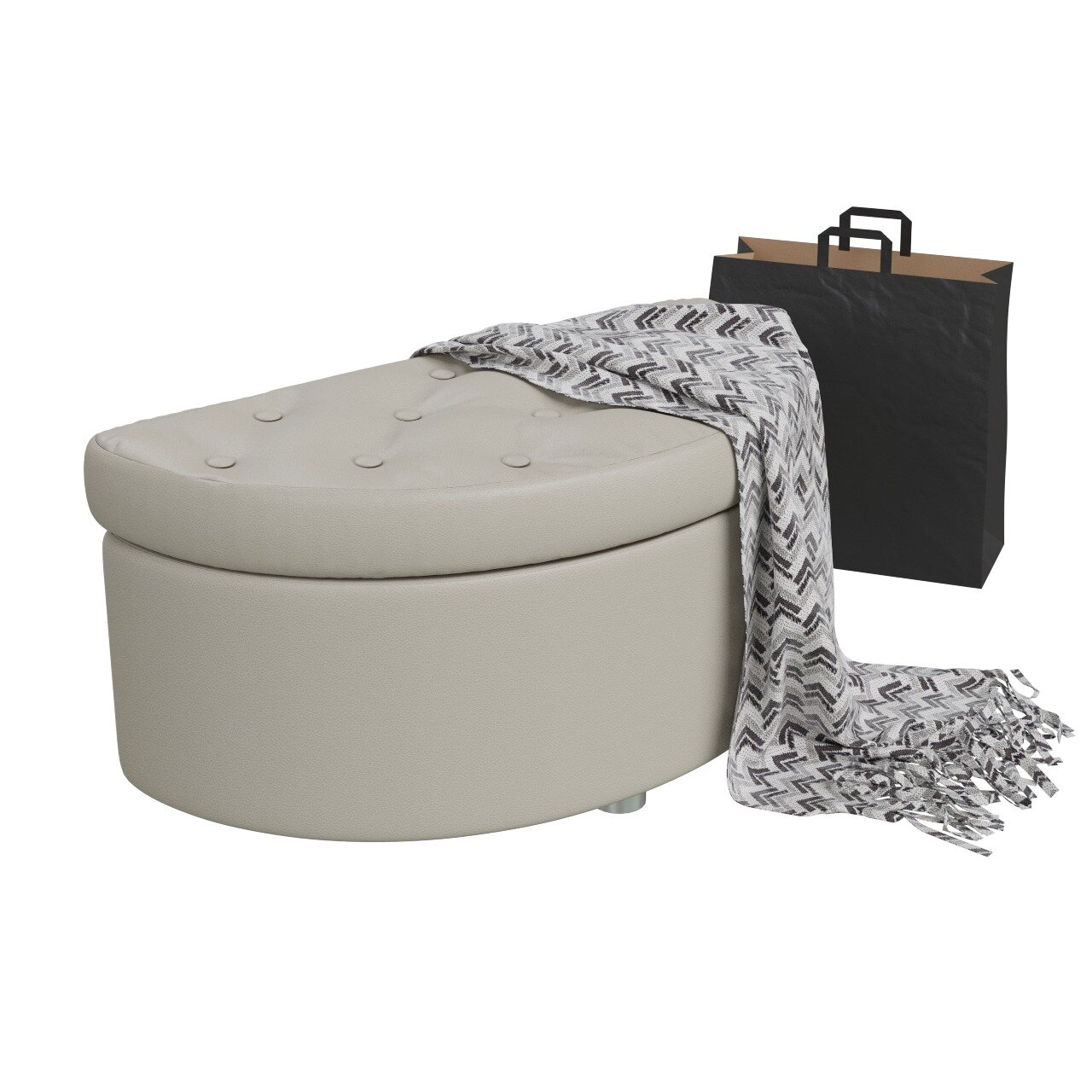 Банкетка-пуф с мягким сидением в прихожую или спальню - ГК0023