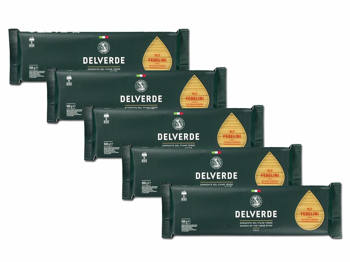 Макаронные изделия Delverde №002 Феделини (спагетти) 5 шт по 500 г