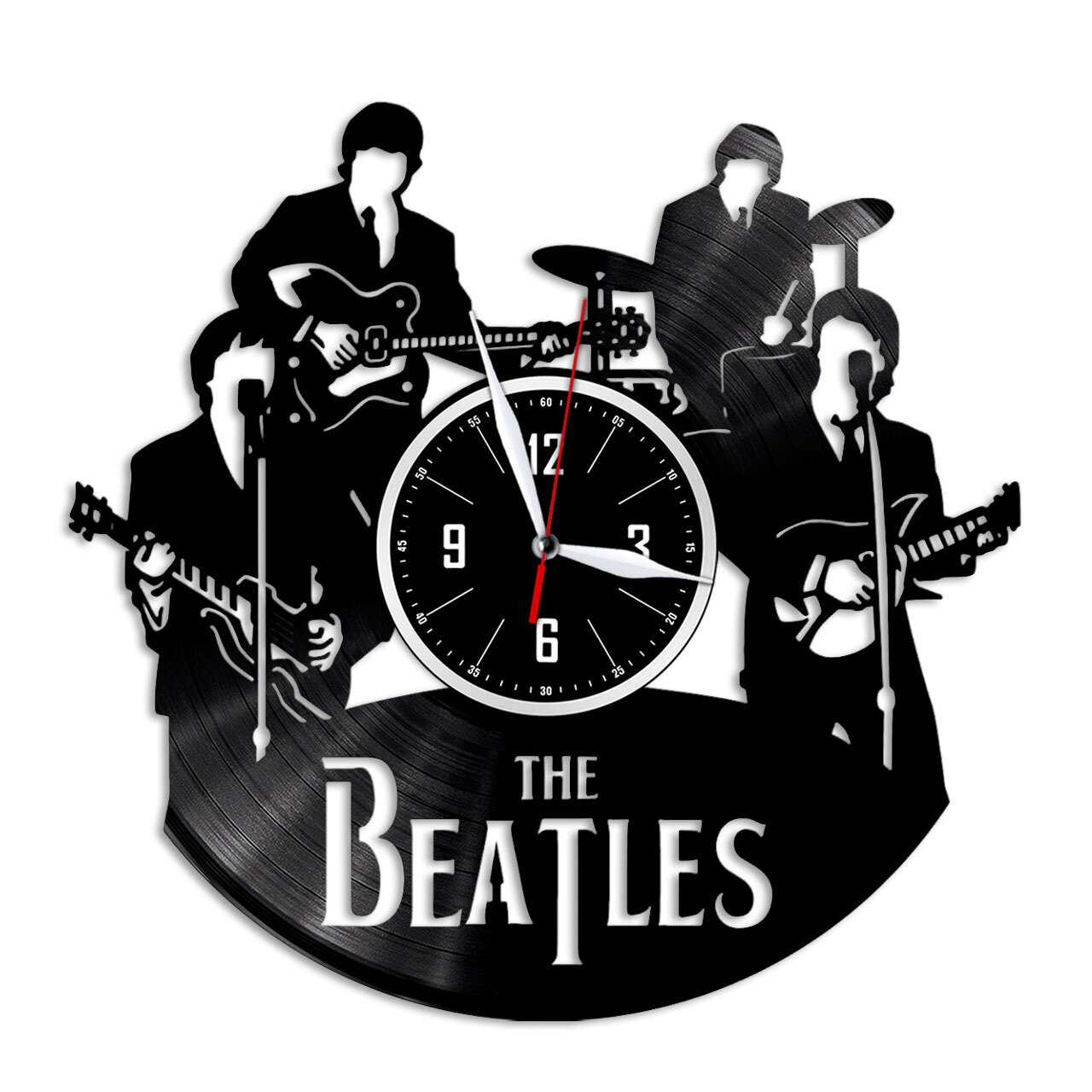 The Beatles - настенные часы из виниловой пластинки