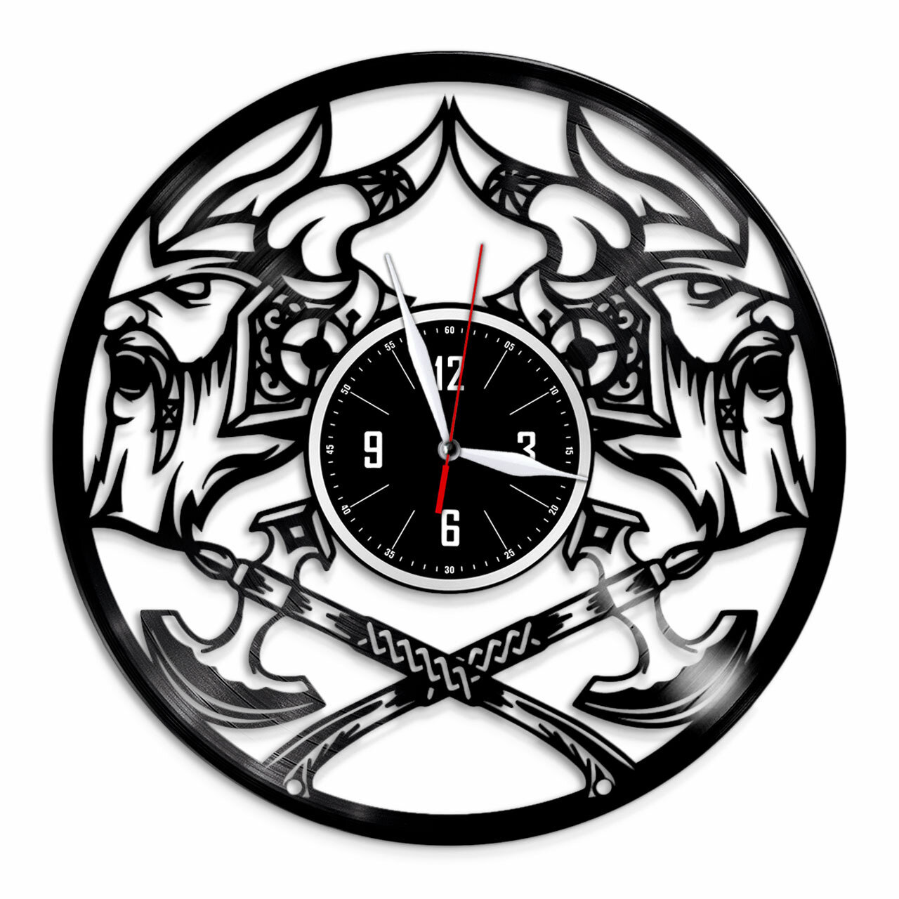 Викинги - настенные часы из виниловой пластинки