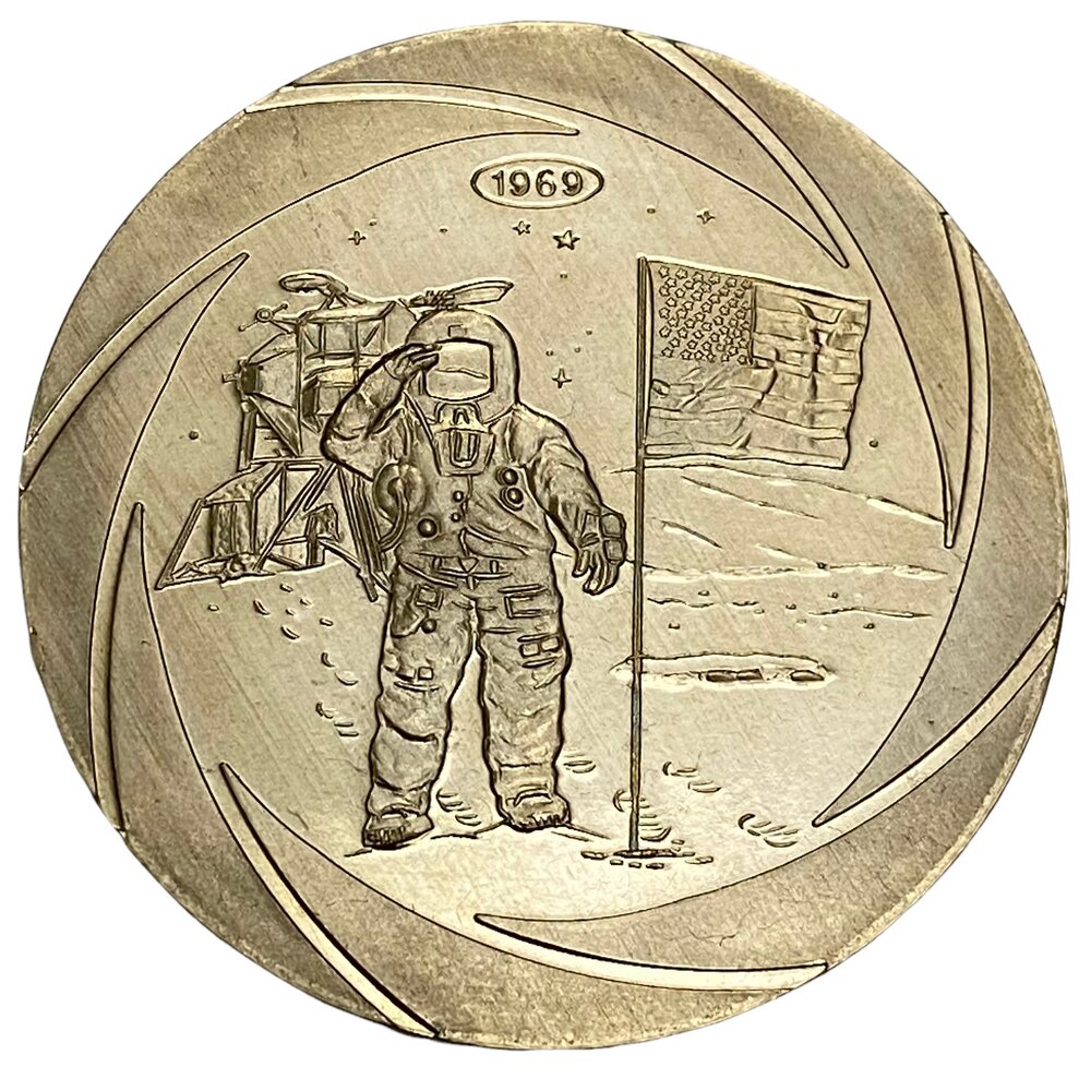 Германия, настольная медаль "20 век. Высадка на луну" 1989 г.