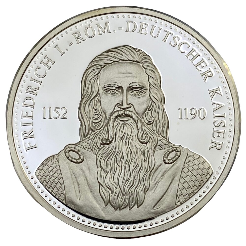 Германия, настольная памятная медаль "Короли Германии. Фридрих I" 1995 г.