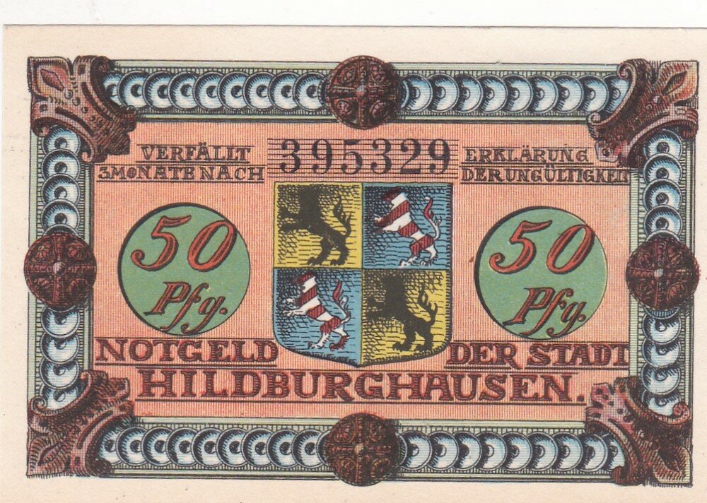 Германия (Веймарская Республика) Хильдбургхаузен 50 пфеннигов 1921 г.