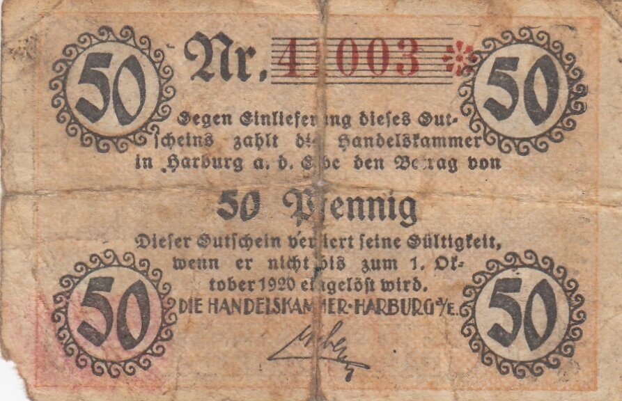 Германия Харбург 50 пфеннигов 1914-1920 гг.