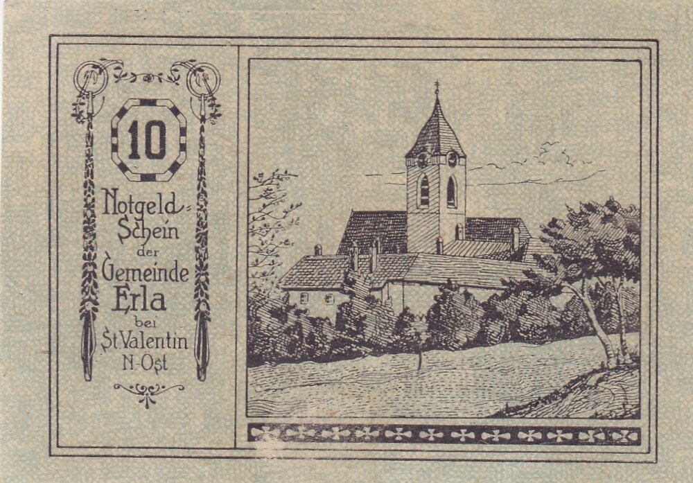 Австрия, Эрла 10 геллеров 1920 г.
