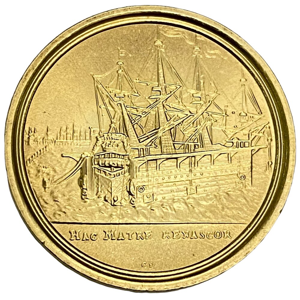 Дания, жетон королевского монетного двора "Корабль" 1996 г.