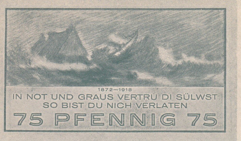 Германия (Веймарская Республика) Ниндорф 75 пфеннигов 1921 г.
