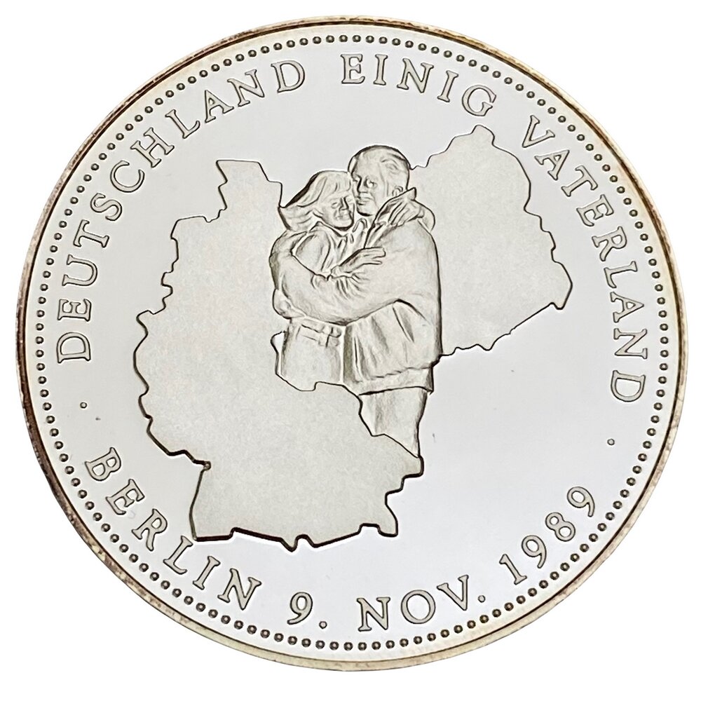 Германия, медаль "Единство, справедливость и свобода. Единая Германия. Берлинская стена" 1990 г.