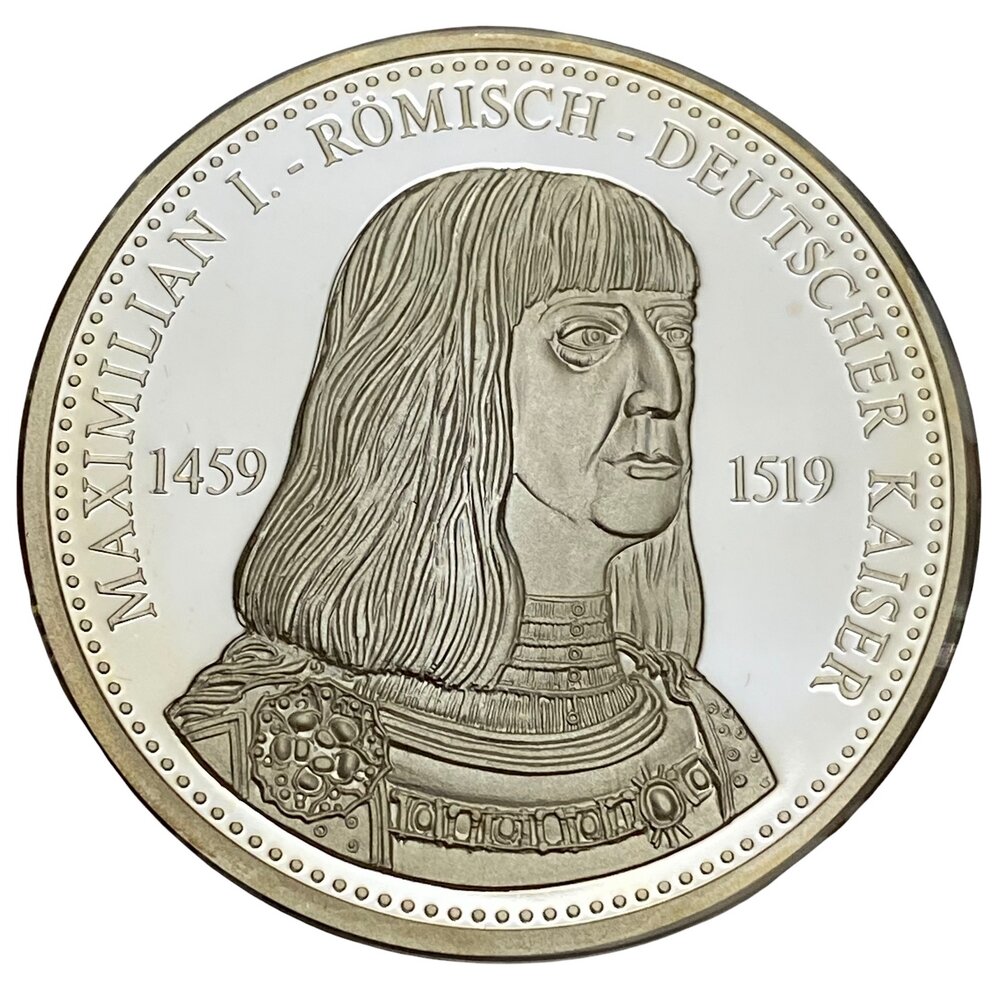 Германия, настольная памятная медаль "Короли Германии. Максимилиан I" 1995 г.