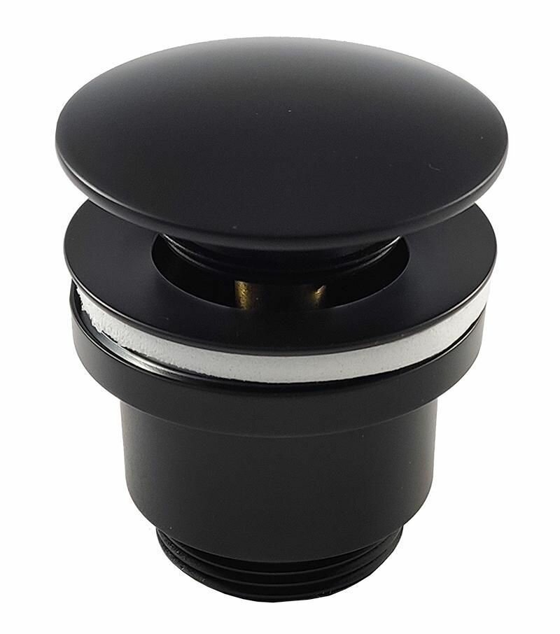 Донный клапан автоматический с переливом, 1 1/4" MEGAPLANE черный