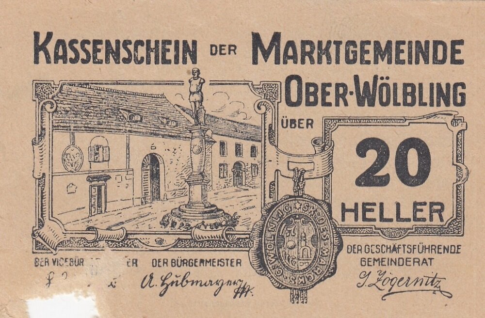 Австрия, Вёльблинг 20 геллеров 1914-1920 гг. (№3)