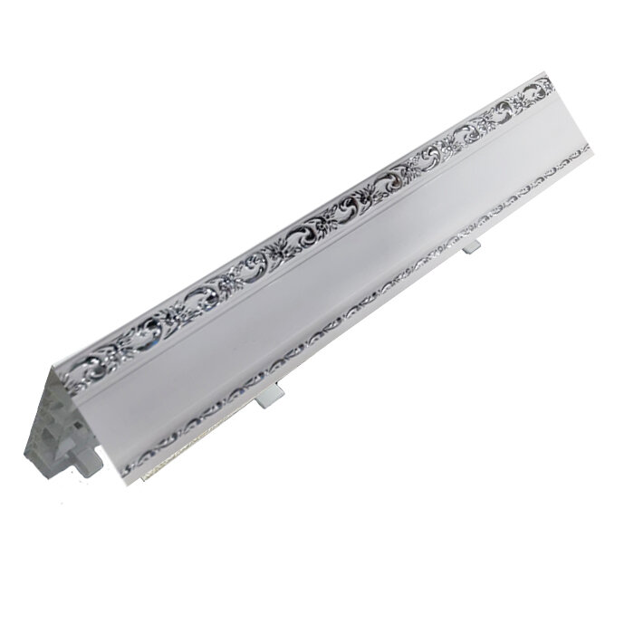 Карниз потолочный 1,2 метра 2-х рядный с блендой (Ажур Хром)