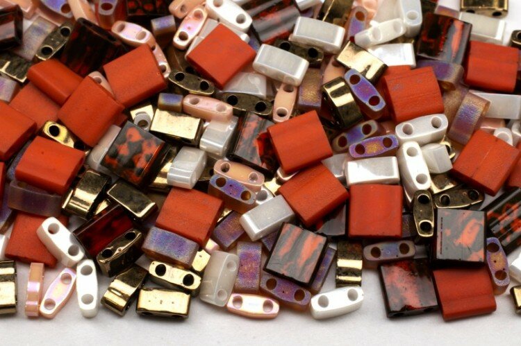 Бисер японский MIYUKI TILA MIX209 микс Sun Baked, 5 грамм