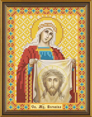 Канва с рисунком для вышивания бисером "Нова Слобода" 13х17 см БИС 5111 "Святая Вероника"