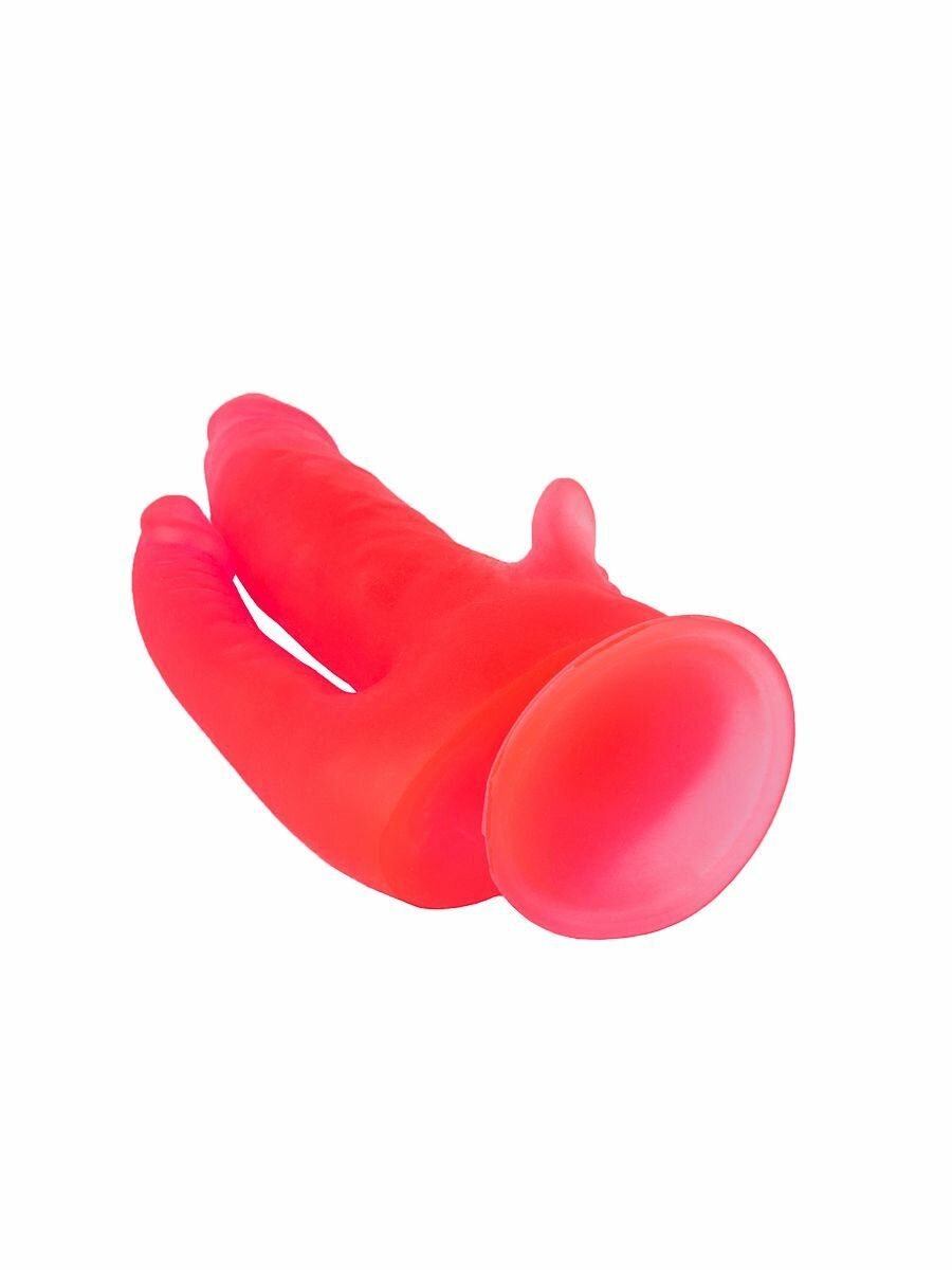 LOVETOY (А-Полимер) Фаллоимитатор двойной с лепестками и присоской 17 см, 214900, розовый