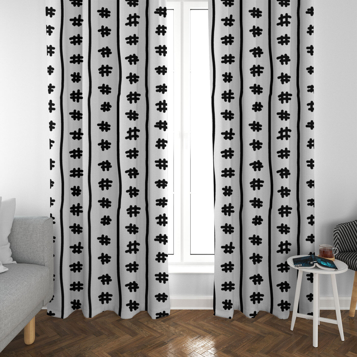 Фотошторы из габардина, 290х260см