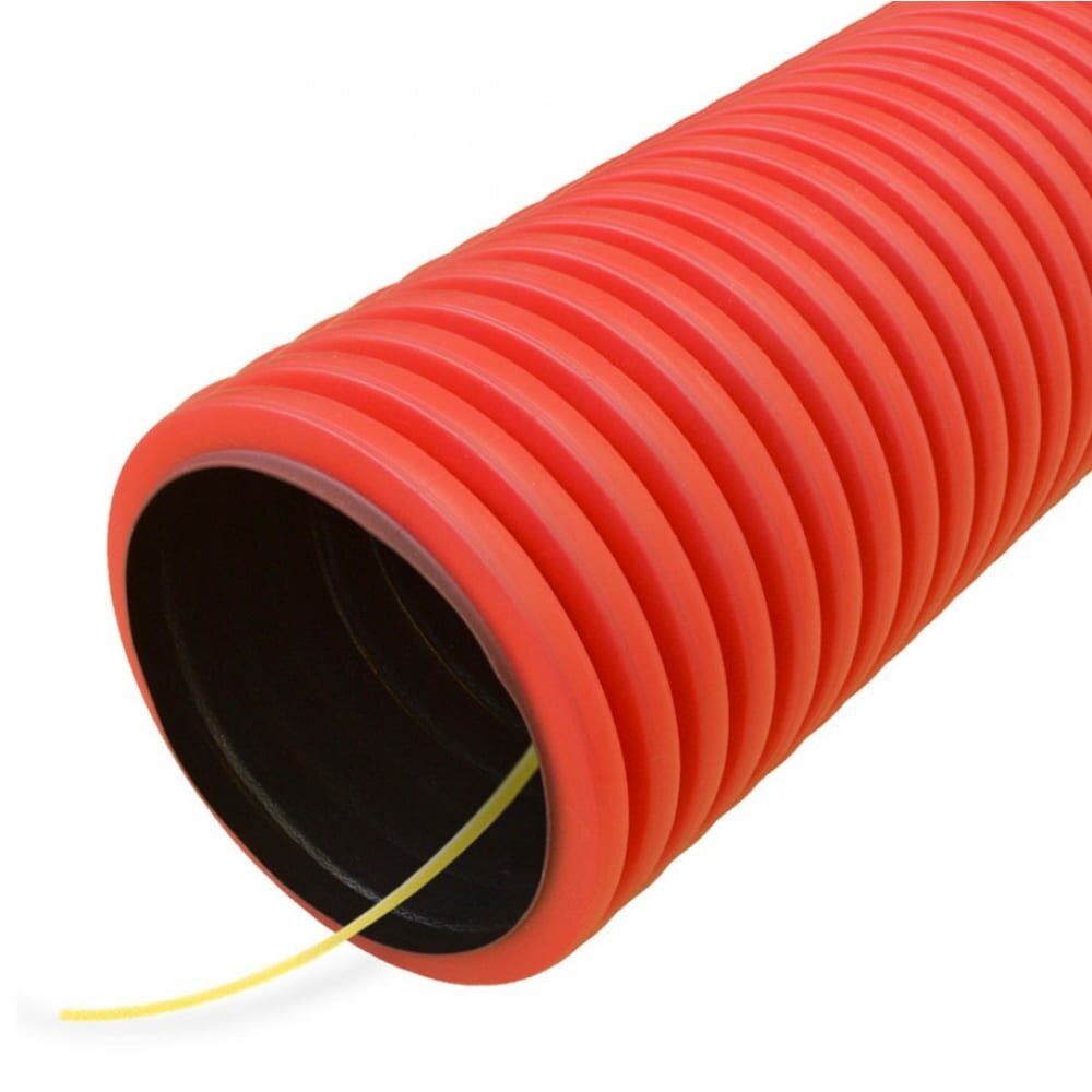 Гофрированная двустенная труба Промрукав ПНД гибкая тип 450 SN6 с/з красная д200 35м PR15.0166 для силовой проводки