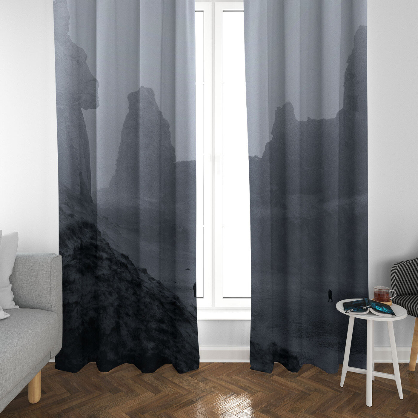 Фотошторы из габардина, 290х240см