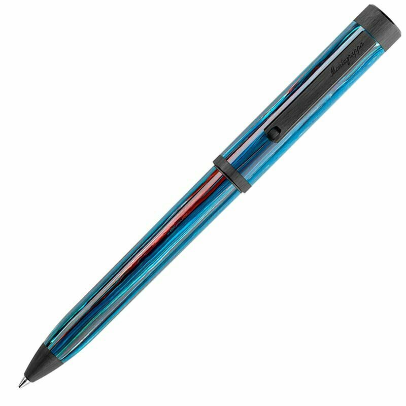Шариковая ручка Montegrappa Zero Zodiac Libra (Весы) Ultra Black IP Steel. Артикул ZZ-LB-BP