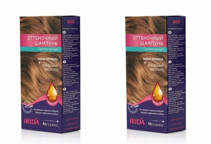 IRIDA Оттеночный шампунь M, Светло-русый, 2 шт