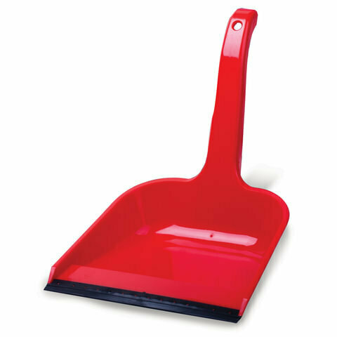 6 шт. Совок для мусора, высокая рукоятка 20 см, резиновая кромка, пластик, цвет ассорти, 416, 434160065