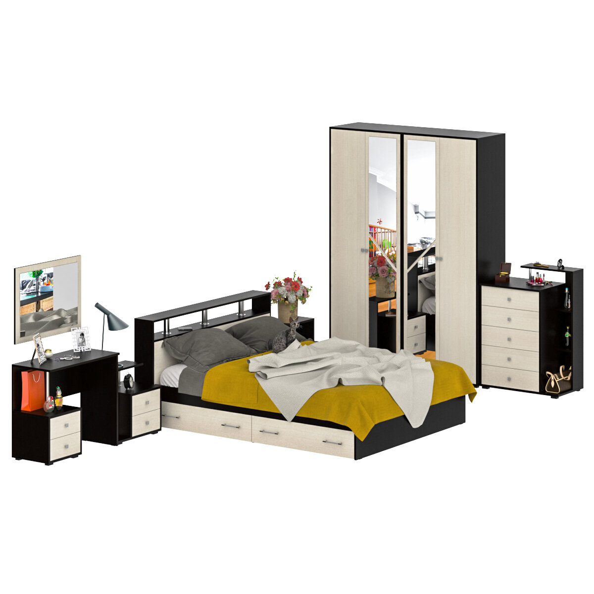 Спальный гарнитур, набор мебели для спальни - СВ0133 Спасибо-Мебель