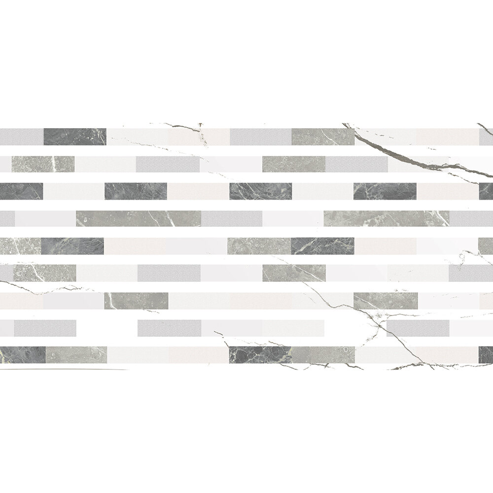 Плитка декор Axima Bonn White серая 600х300х9 мм