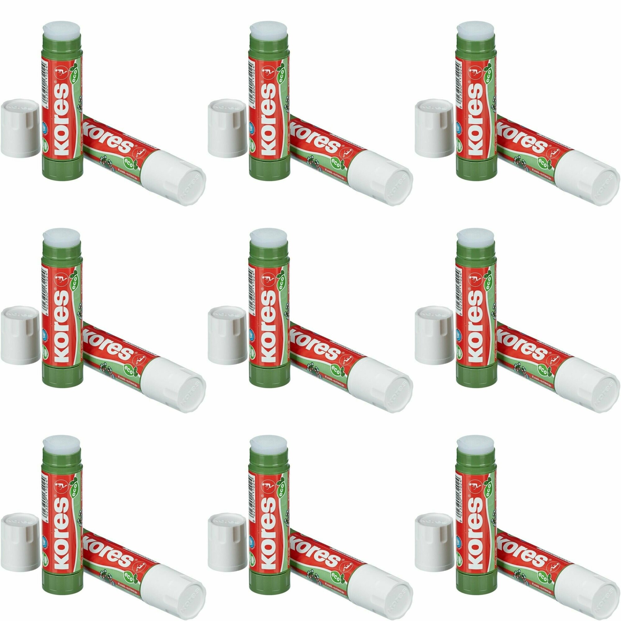Kores Клей-карандаш Glue-eco, 20 г, 9 шт