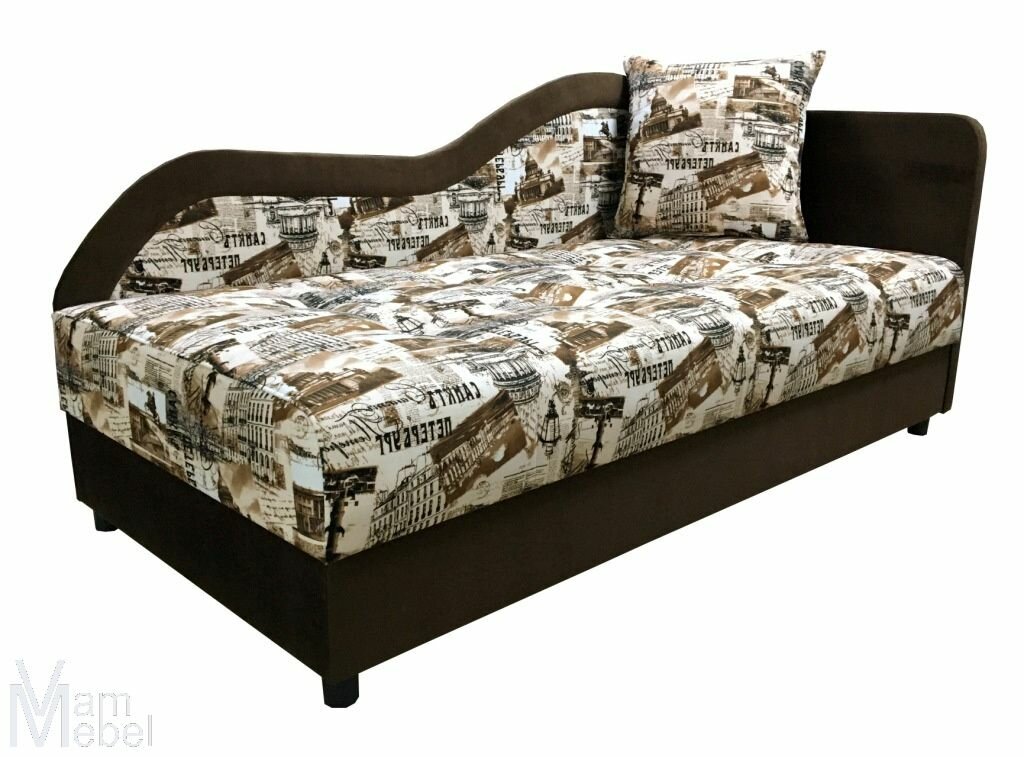 Тахта кушетка Лаура Петербург Правый 90х190 см Пружинный блок