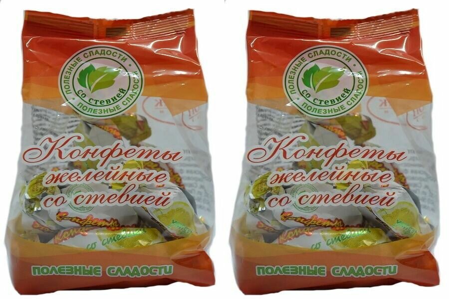 Конфеты Покровск, желейные, с яблоком, на сорбите и стевии, 200 г, 2 уп