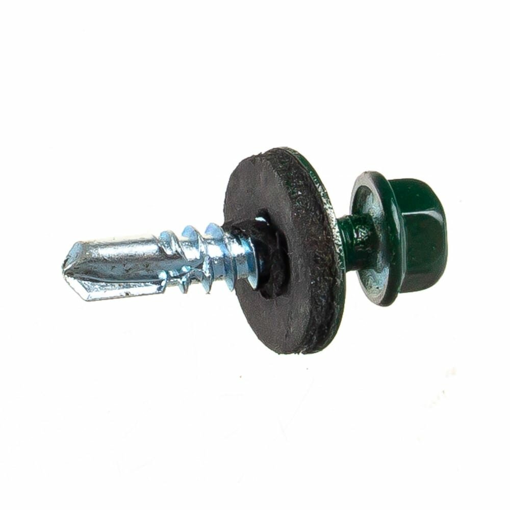 Кровельный саморез качественный крепеж 5,5/25 зеленый мох