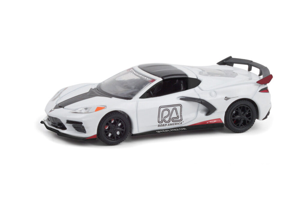 Модель коллекционная Chevrolet corvette C8 stingray coupe road america official pace car 2020 (длина модели 6-10 см)