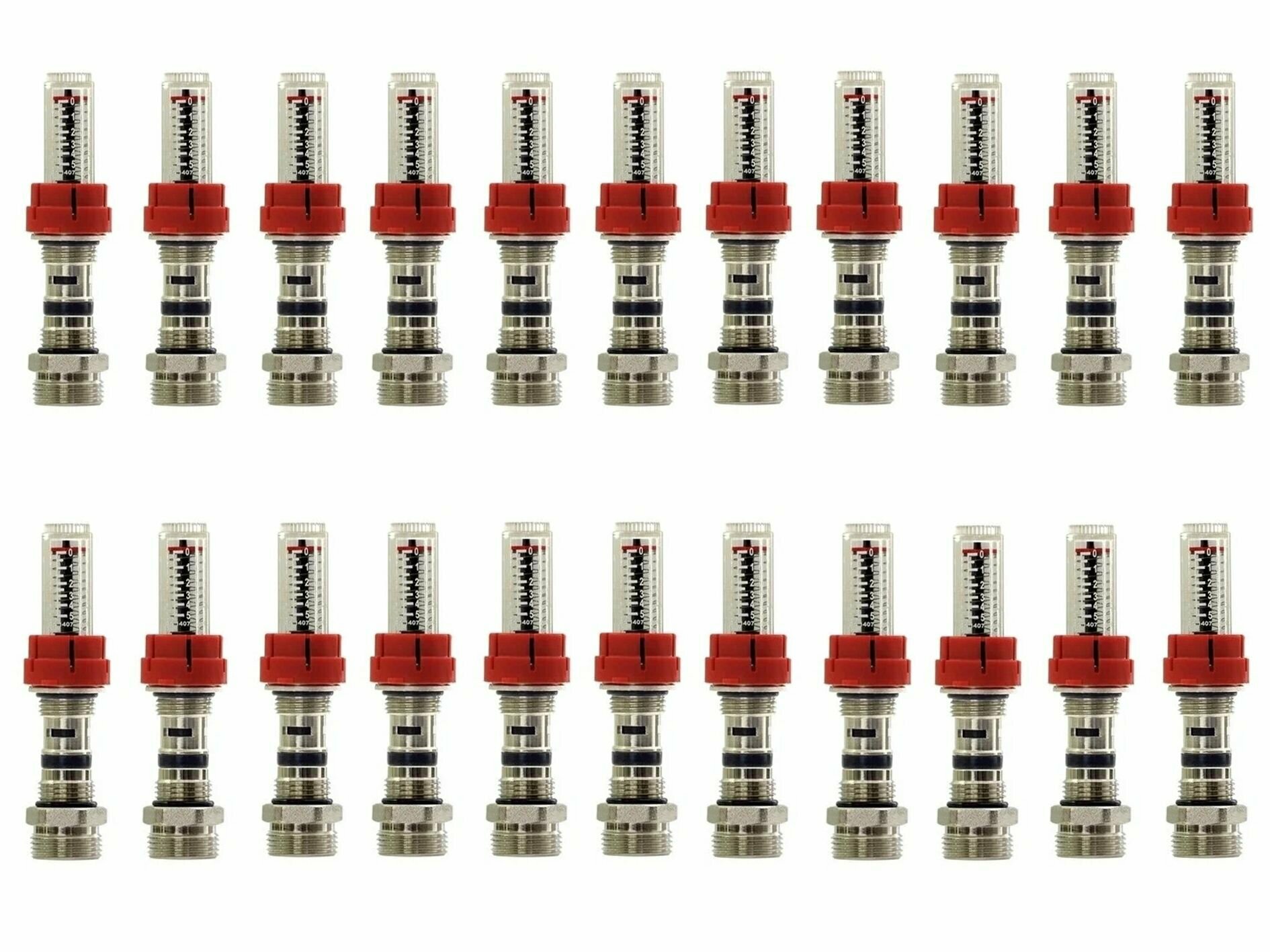 Расходомер для коллекторной группы с ниппелем 1/2"x3/4" под евроконус TIM M309-3 22шт