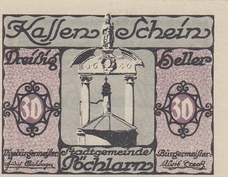 Австрия, Пёхларн 30 геллеров 1920 г. (2)
