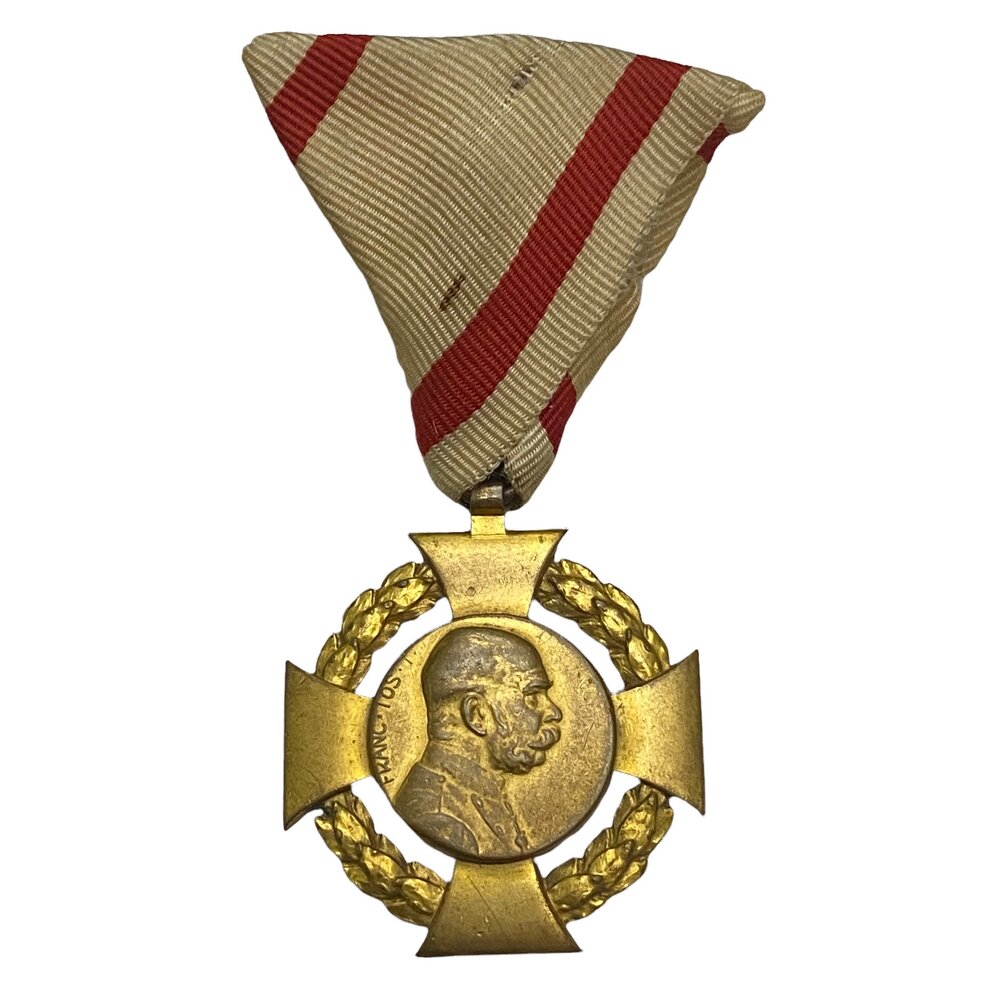 Австро-Венгрия, крест "60 лет правления Франца Иосифа" на военной ленте 1908 г. (7)