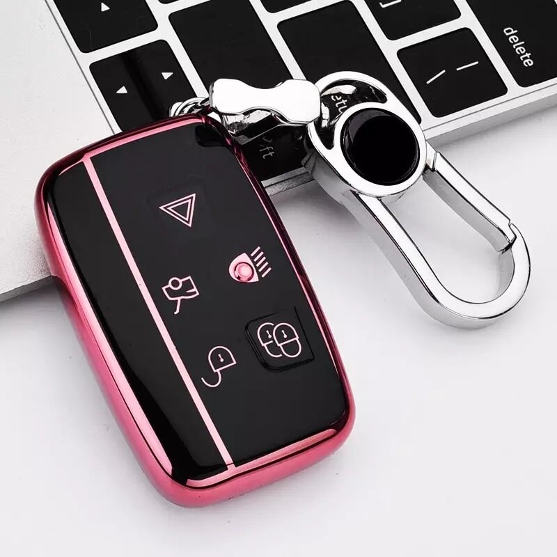Чехол на ключ Land Rover / Ланд Ровер TPU pink