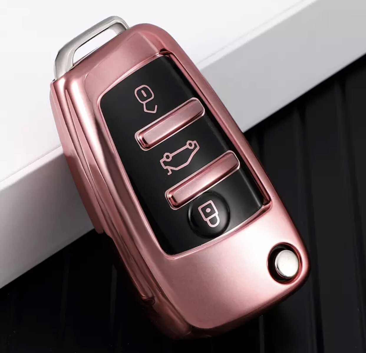 Чехол на ключ Audi / Ауди TPU pink new