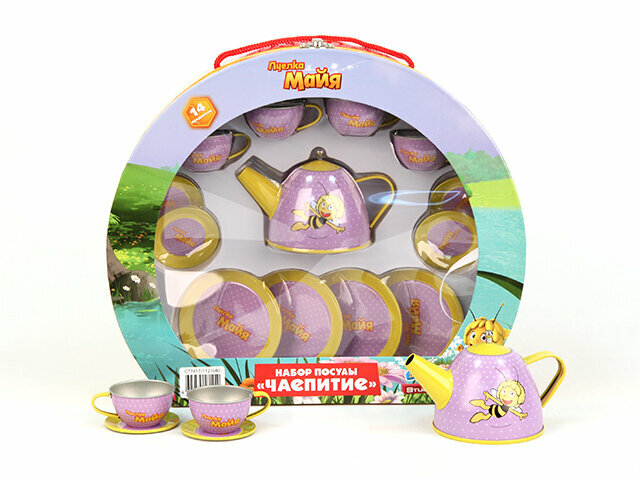 Набор посуды Затейники "Чаепитие", металл, 14 элементов, для девочек