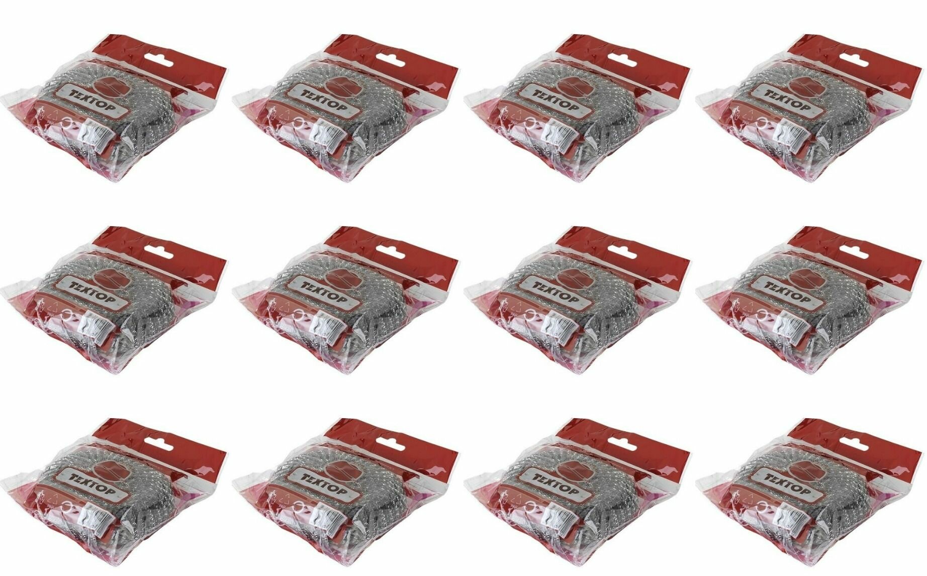 Tехтор Мочалка металлическая из стали, 40 гр, 12 шт