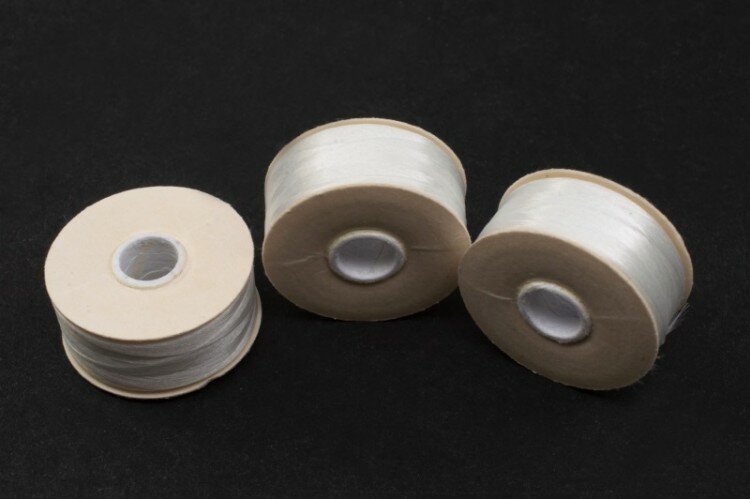 Нить для бисера NYMO, размер 0, длина около 105м, цвет white белый, нейлон, 1030-124, 1шт