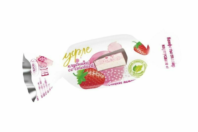 Конфеты суфле Покровск, с клубникой и стевией, на сорбите, 200 г