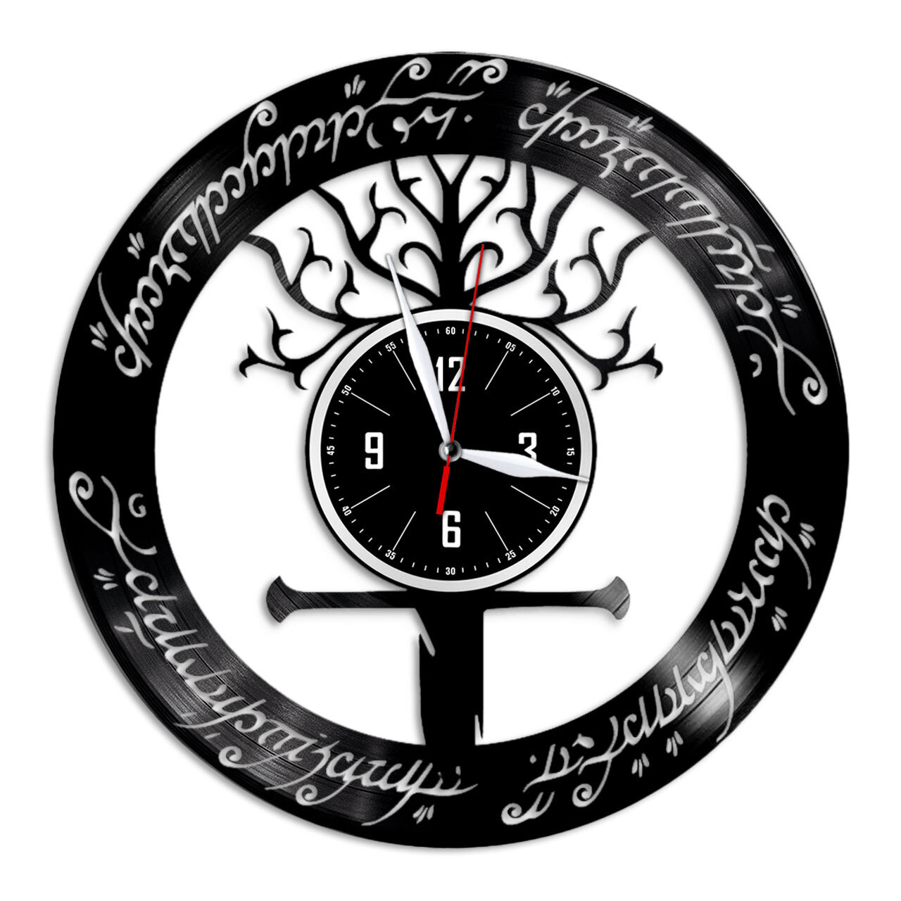 Властелин колец - настенные часы из виниловой пластинки