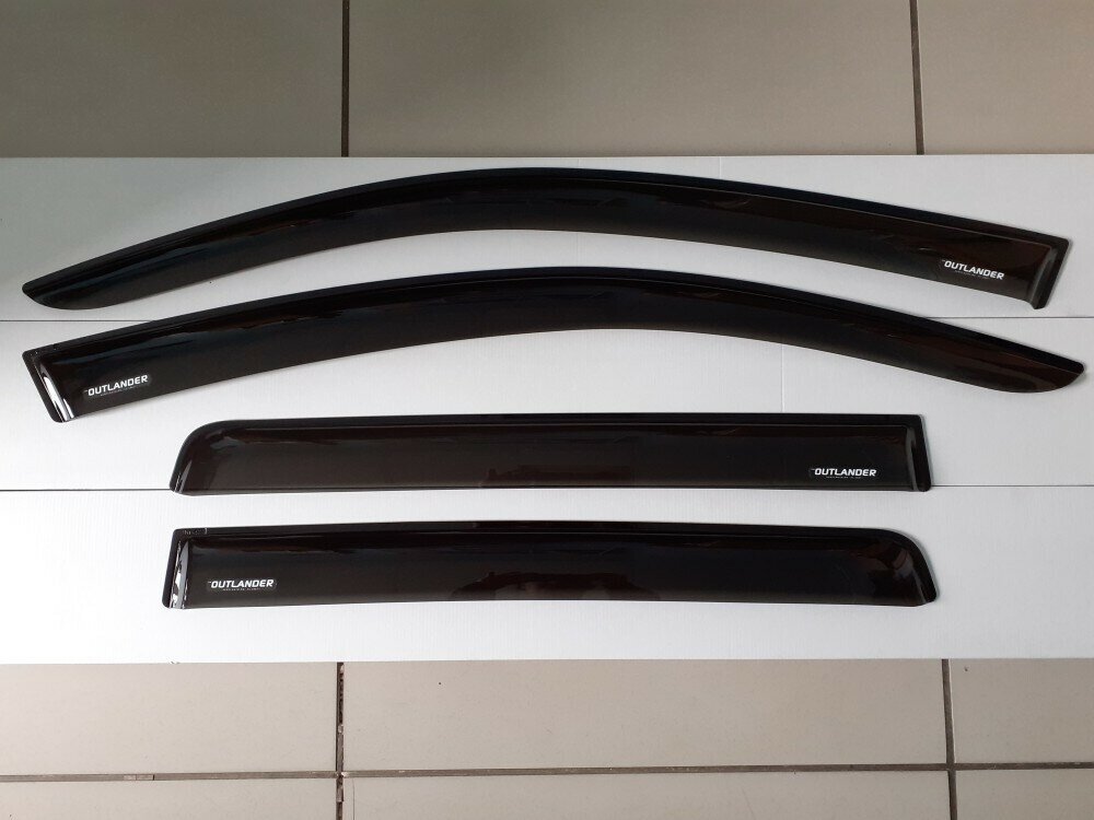 Дефлекторы окон Mitsubishi Outlander с 2013 по 2021, к-т 4 шт, скотч 3M