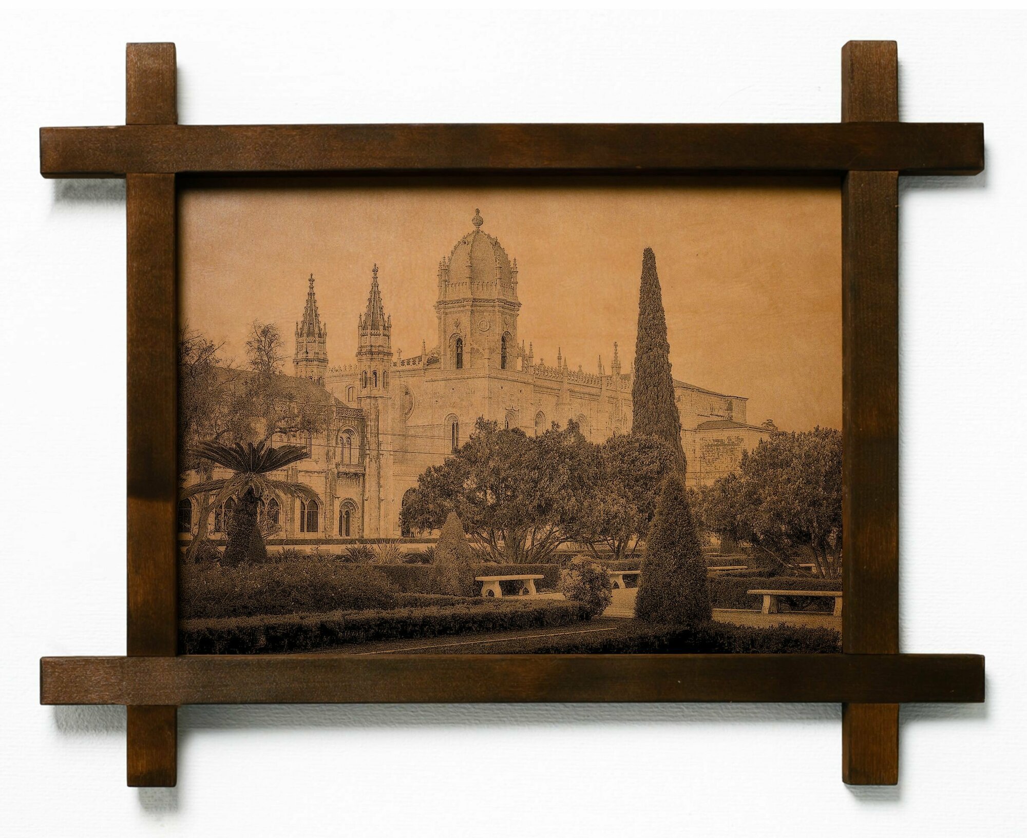 Картина интерьерная из кожи "Жеронимуш, Португалия", BoomGift