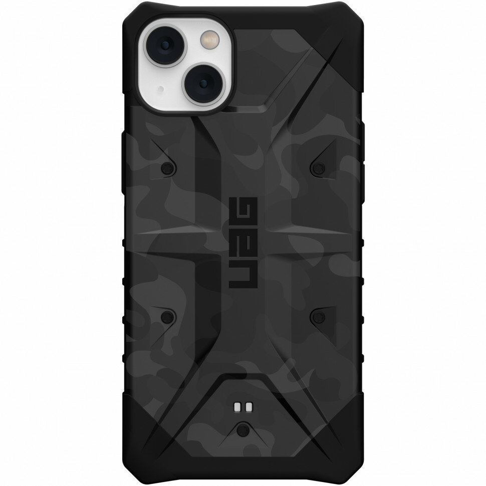 Чехол Uag Pathfinder SE Camo для iPhone 14 Plus чёрный камуфляж (Midnight Camo)