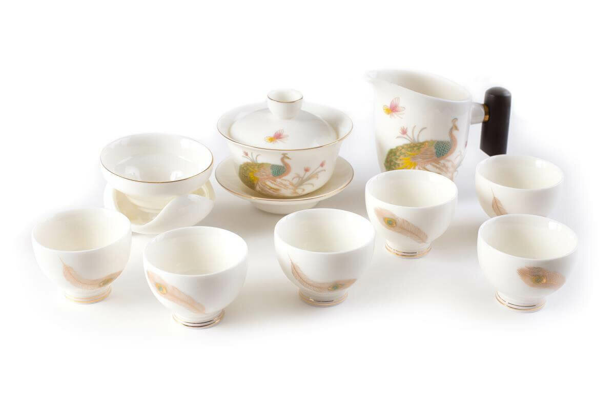 Чайный сервиз походный "Перо павлина"