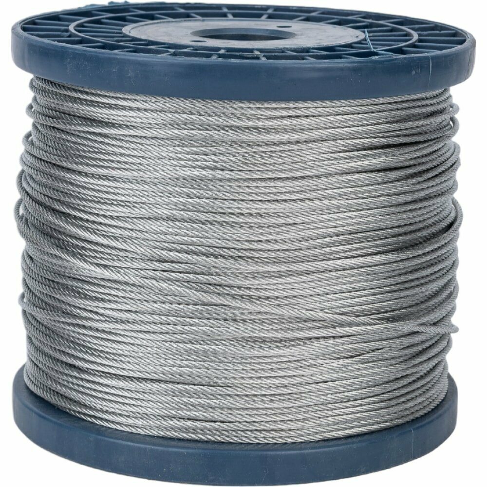 Трос для растяжки креп-комп DIN 3055 2 миллиметр 250метров тр2, растяжки креп