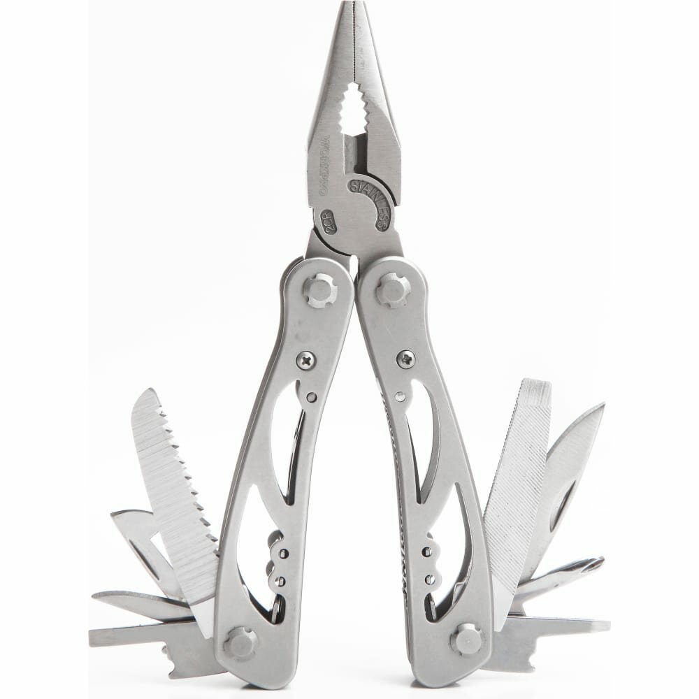 Мультитул WORKPRO 12 в 1 WP382001, Мультитул 12-в-1 wp382001 workpro пригодится в туризме, при выполнении бытовых задач