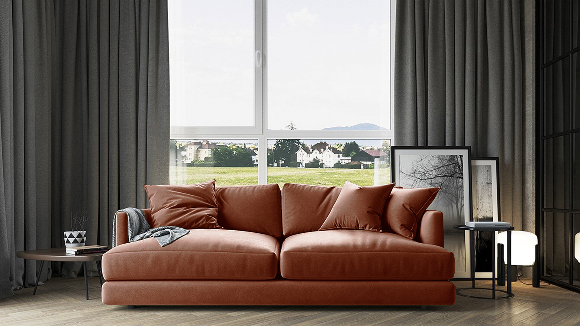 Диван прямой Ибица велюр Velutto 55