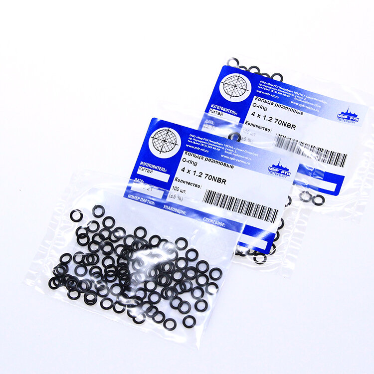 Кольца резиновые уплотнительные (O-ring) 4х1.2 70NBR (упаковка 100 шт. ±5%)